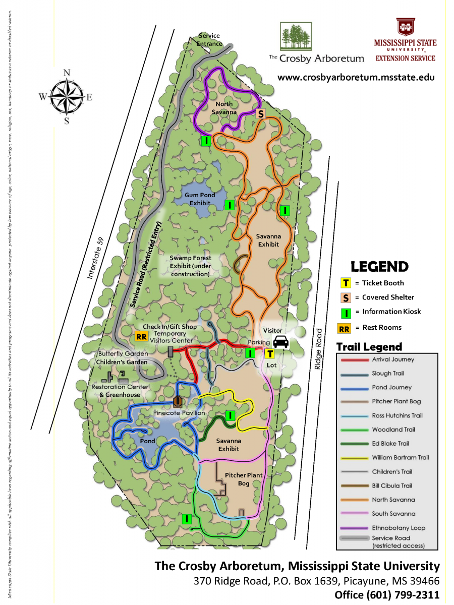 Map | Crosby Arboretum